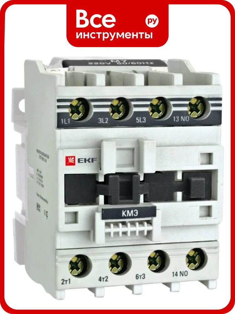 Малогабаритный контактор EKF КМЭ, 25А, 24В, 1NC, PROxima ctr-s-25-24-nc