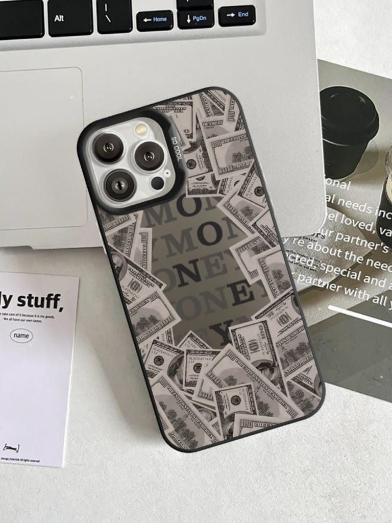 Чехол на Aйфон 11 / IPHONE 11 черное Чехол с принтом долларов Money силиконовый противоударный