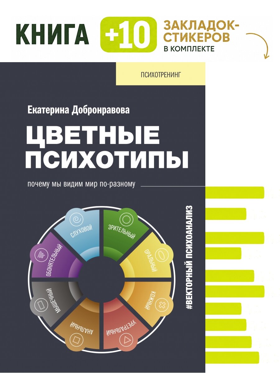 Цветные психотипы. Векторный психоанализ: почему мы видим мир по-разному. Комплект: книга + 10 закладок-стикеров
