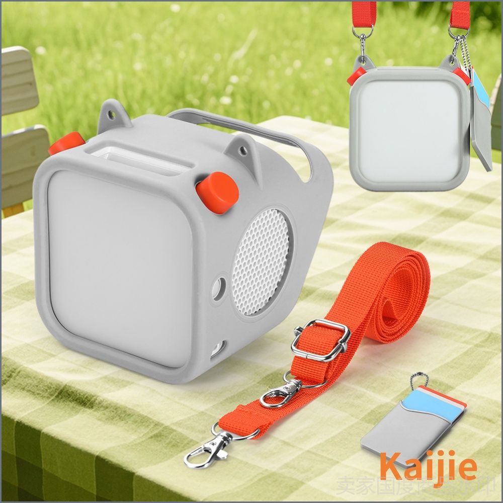 Силиконовый чехол для Yoto Player 3-го поколения, серый, с карманом для карт