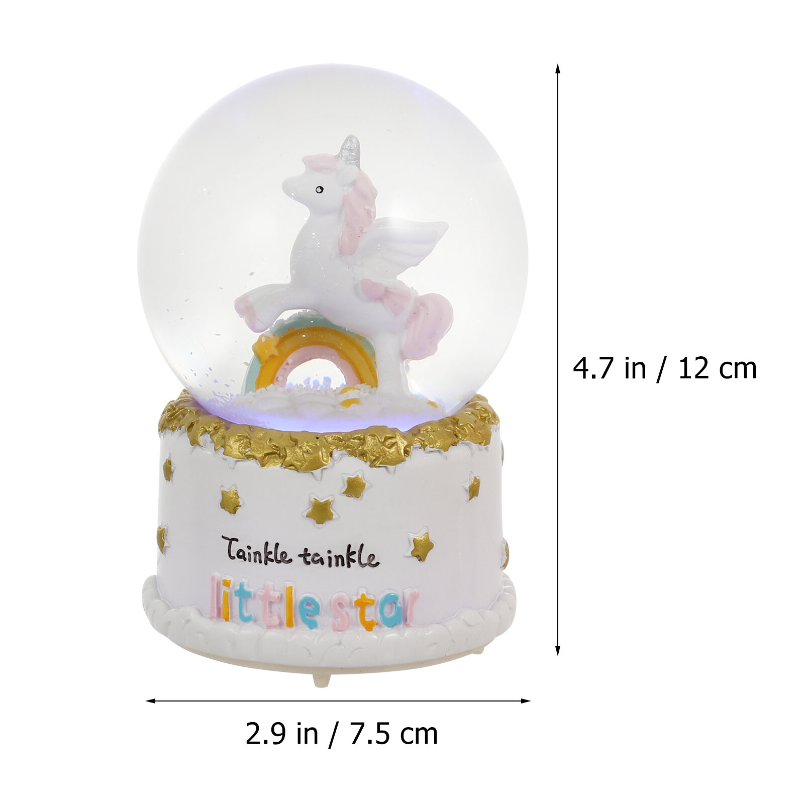 Музыкальный Кристаллический Шар С Подсветкой Размер 12x7.5 Cm