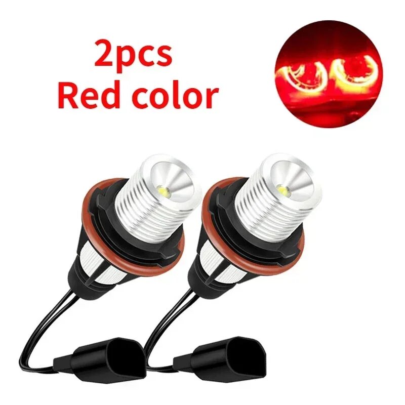 2 шт. LED "ангельские глазки" красные для BMW