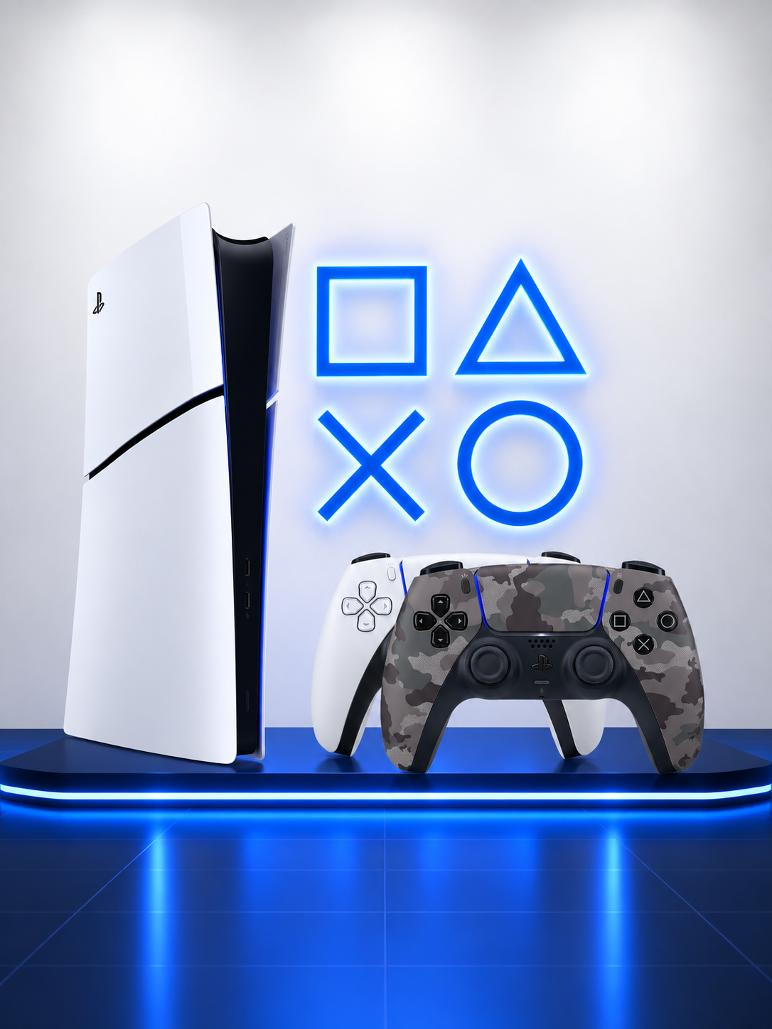 Игровая консоль Sony PlayStation 5 Slim Digital Edition 825 GB без дисковода+2-ой геймпад(Camouflage)