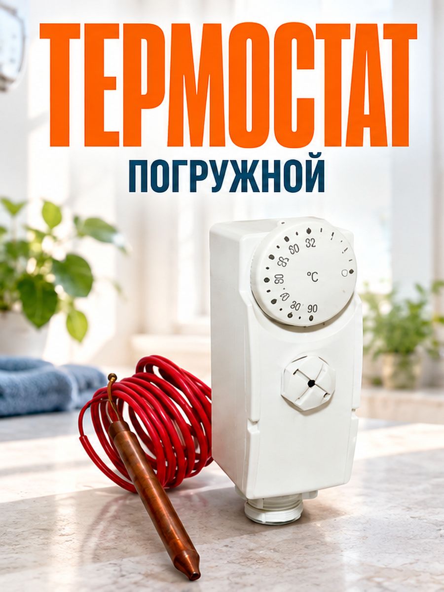 Термостат с капиллярной трубкой и погружным датчиком ZEISSLER TC-E-0090F