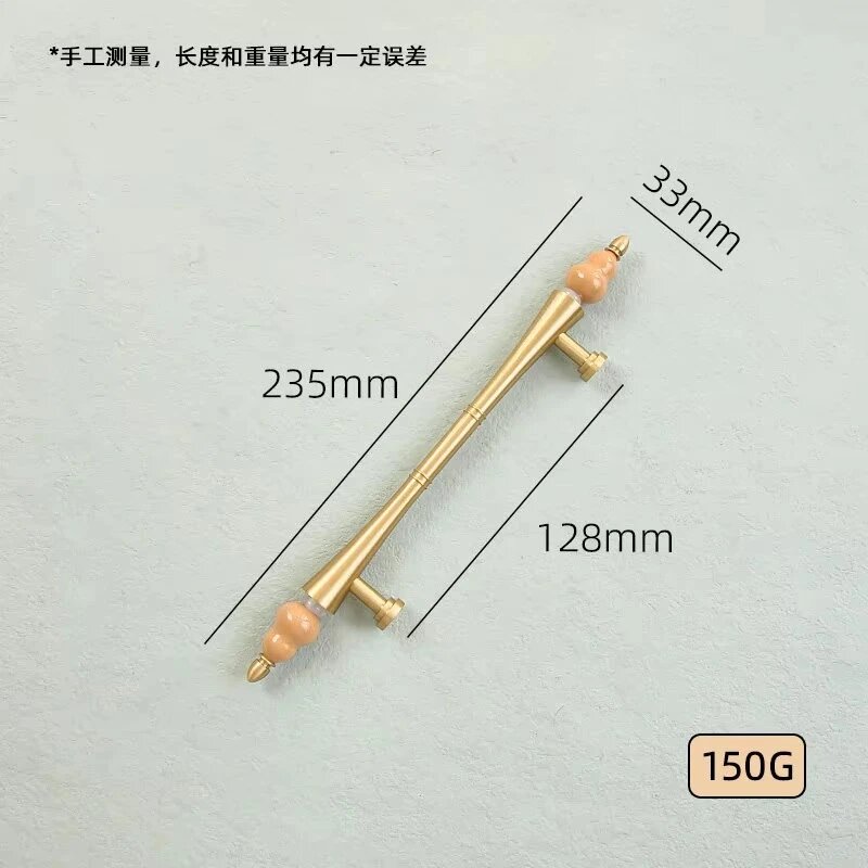 Латунные ручки-кнопки в форме тыквы Light Brown-Gold 128
