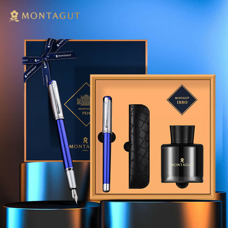 Набор перьев MONTAGUT Royal Series синий для делопроизводства и письма Размер：Доставка из 8 складов - без