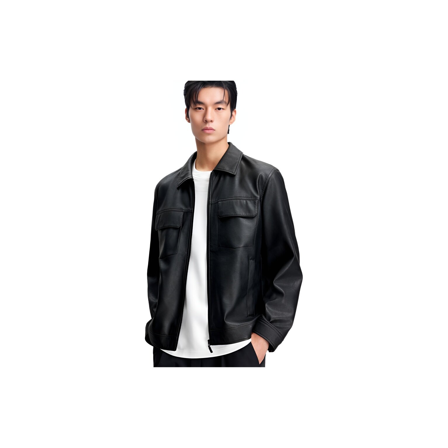 Куртка кожаная Jack & Jones