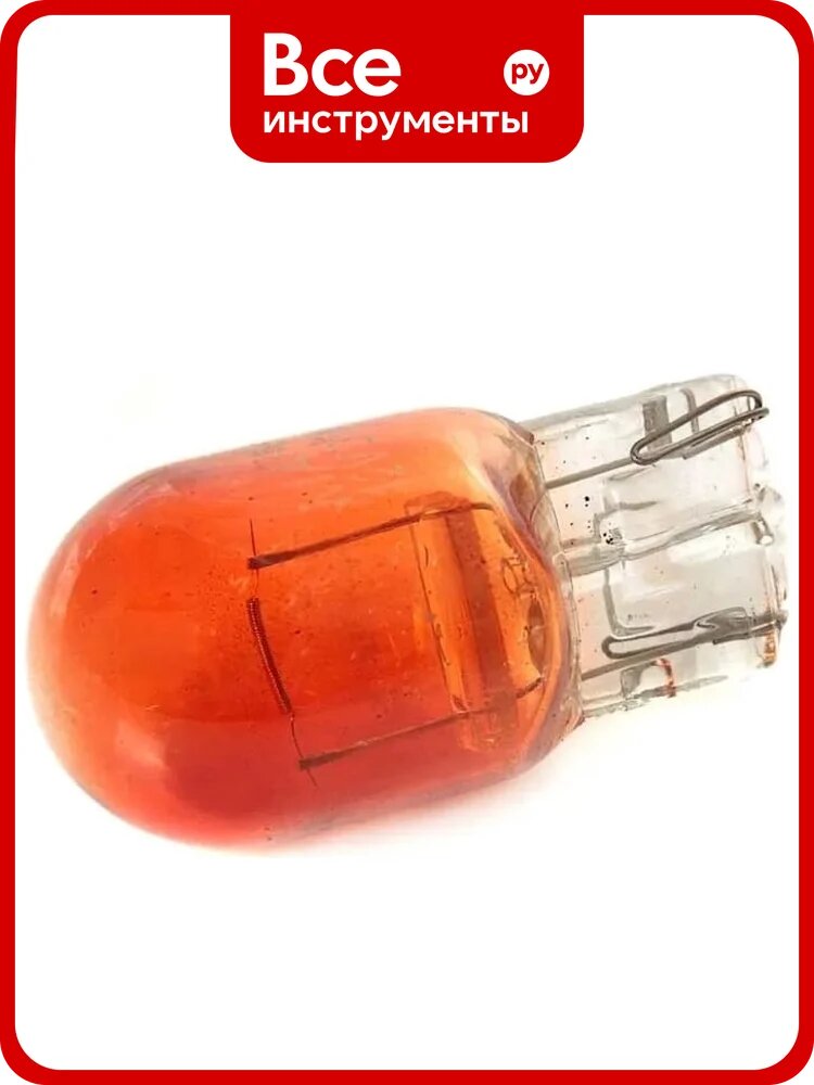Автомобильная лампа маяк WY21/5W, 12V, 21/5W, W3x16q, ORANGE, стоп, на иномарки 61215бцORANGE