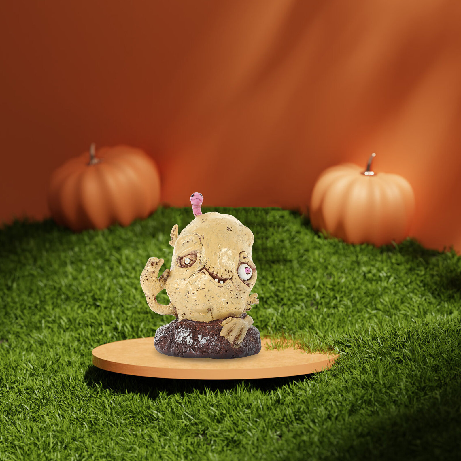 Уникальное Украшение Из Резины В Forme Овощного Зомби Для Halloween 12.5X9.5X8.5Cm