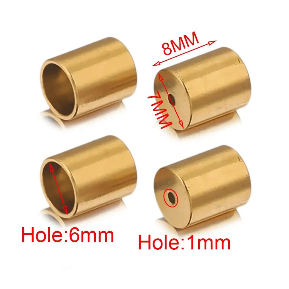 20 шт. концевые заглушки из нержавеющей стали Alisaya G HOLE 6MM