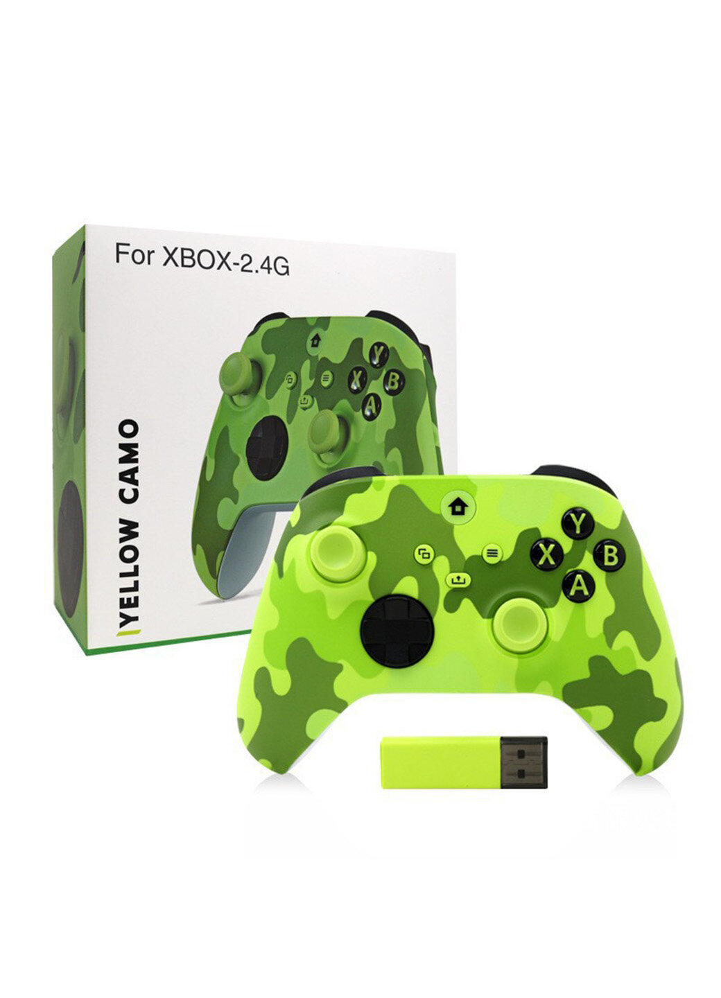 Беспроводной геймпад 2.4G для Xbox Series X/S, Xbox One, ПК Windows, игровой контроллер с вибрацией, черный