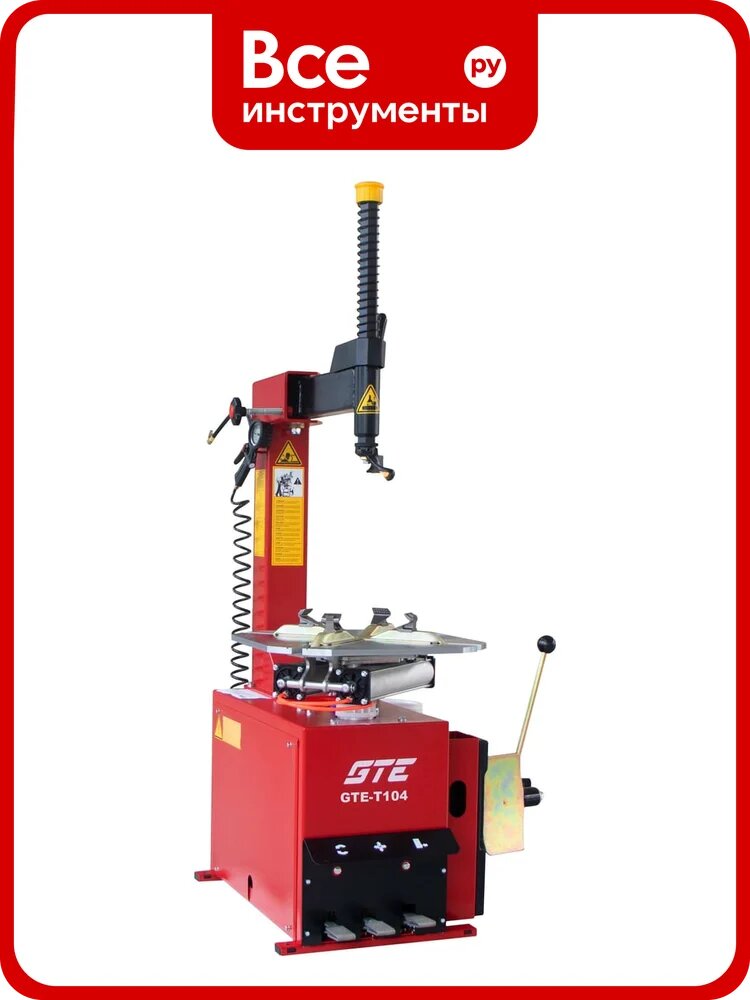 Шиномонтажный полуавтоматический станок 380В (12" - 24") GTE T104 224610