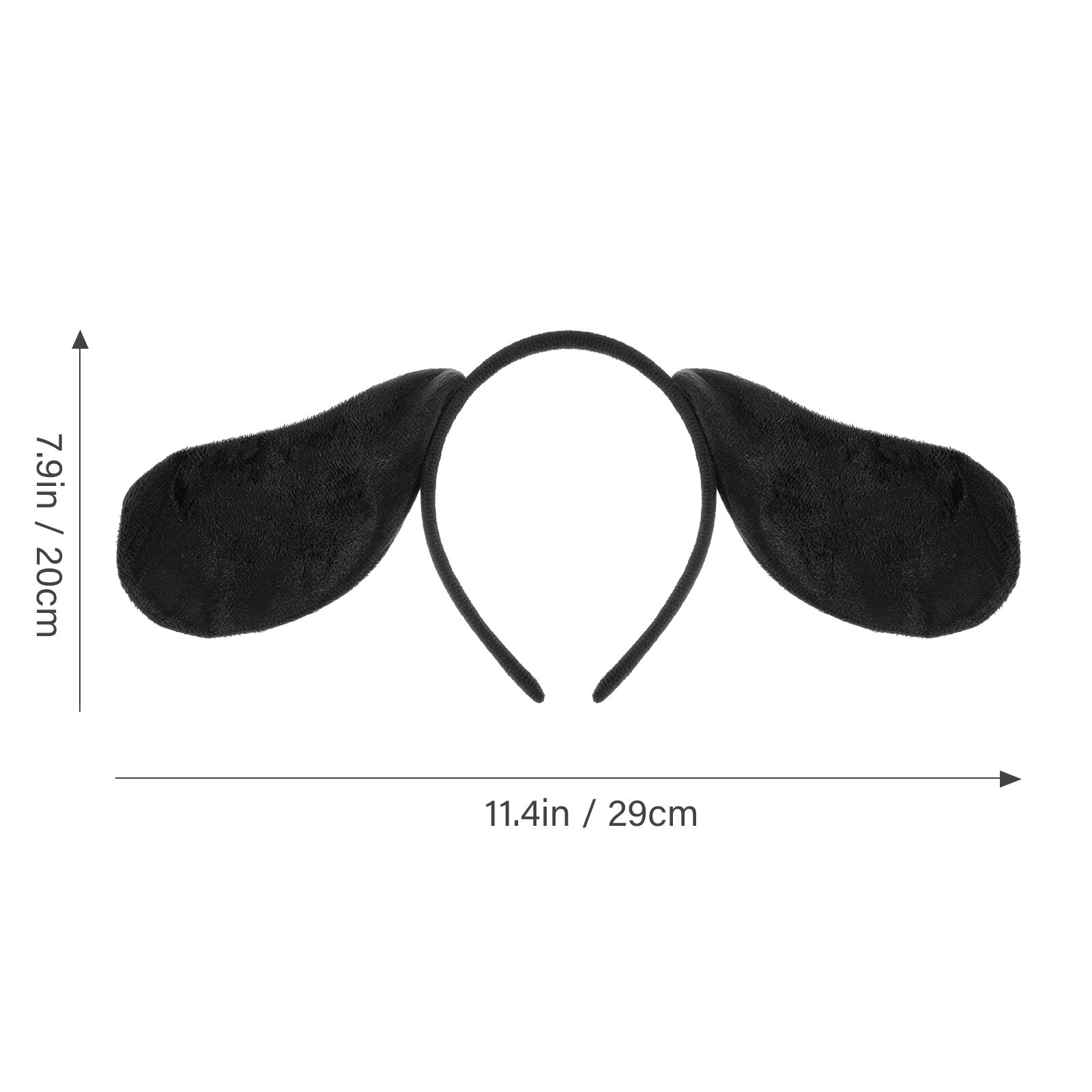 Костюм Собачьих Ушек 1 Штук Черный Размер 29.00X20.00X20.00CM Подходит Для Фотосессии И Косплея