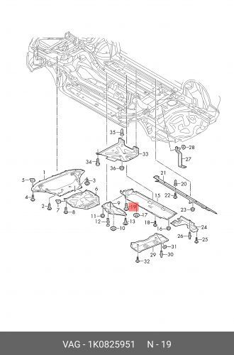 Болт с внутренним torx (комби) AUDI/VW