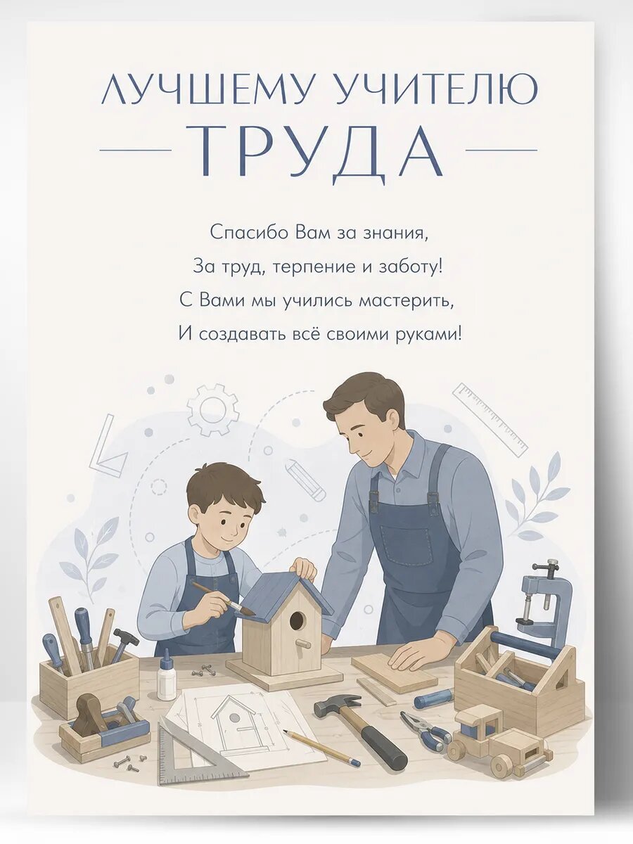 Грамота для награждения - Лучшему учителю труда