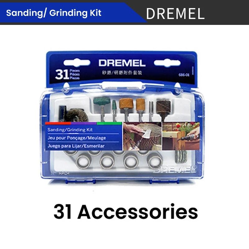 Набор принадлежностей Dremel 727-01 из 31 предмета, шлифовка, зачистка, принадлежности