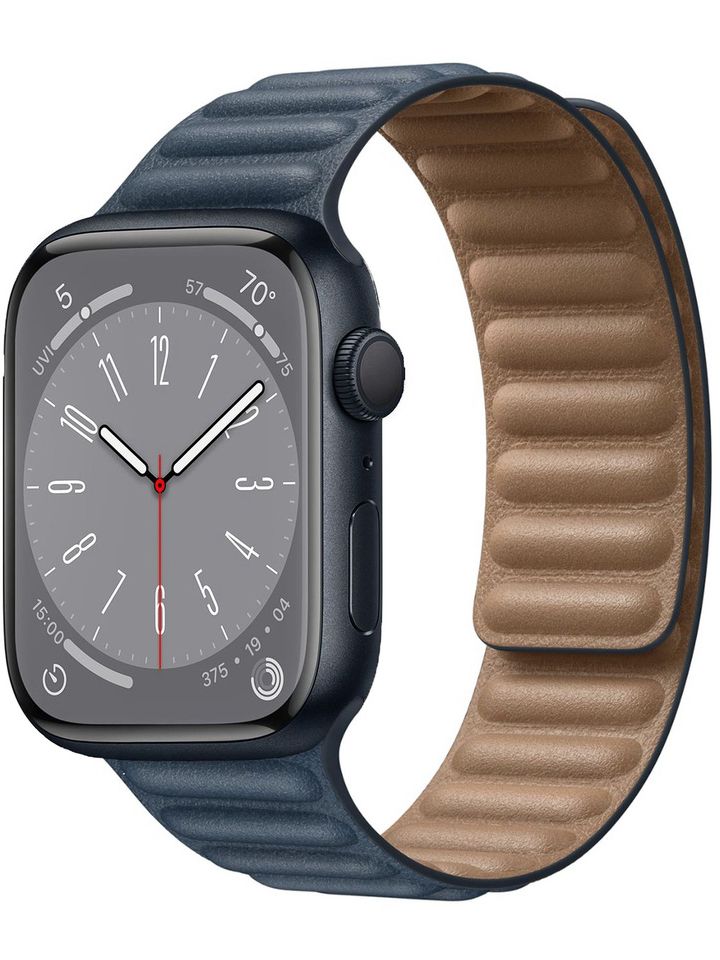 Ремешок Apple Watch Leather Link Baltic Blue S/M для Apple Watch 38-40-41mm (Series 1-9) 42mm (series 10) SE MY982ZM/A