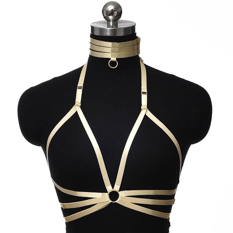 BODY HARNESS Сексуальный набор ремней для тела Черный, O0495-THS