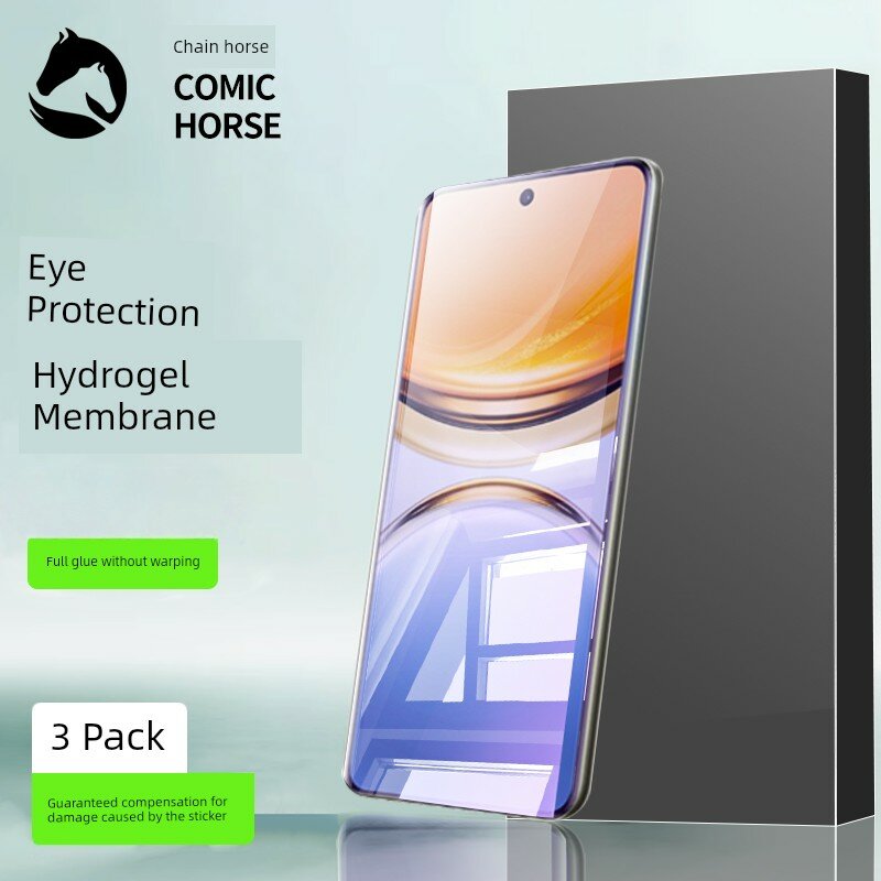 Vivo Y300i Гидрогель защитный экран с фильтрацией синего света, 3 шт, покрытие криволинейных краев для комфорта глаз