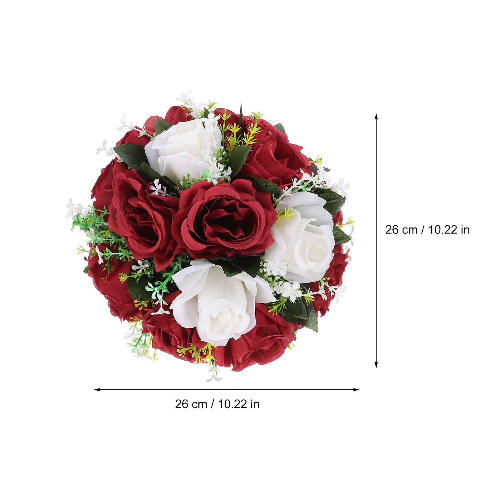 Искусственный Цветочный Шар Для Украшения Стола 26.00X26.00X26.00CM
