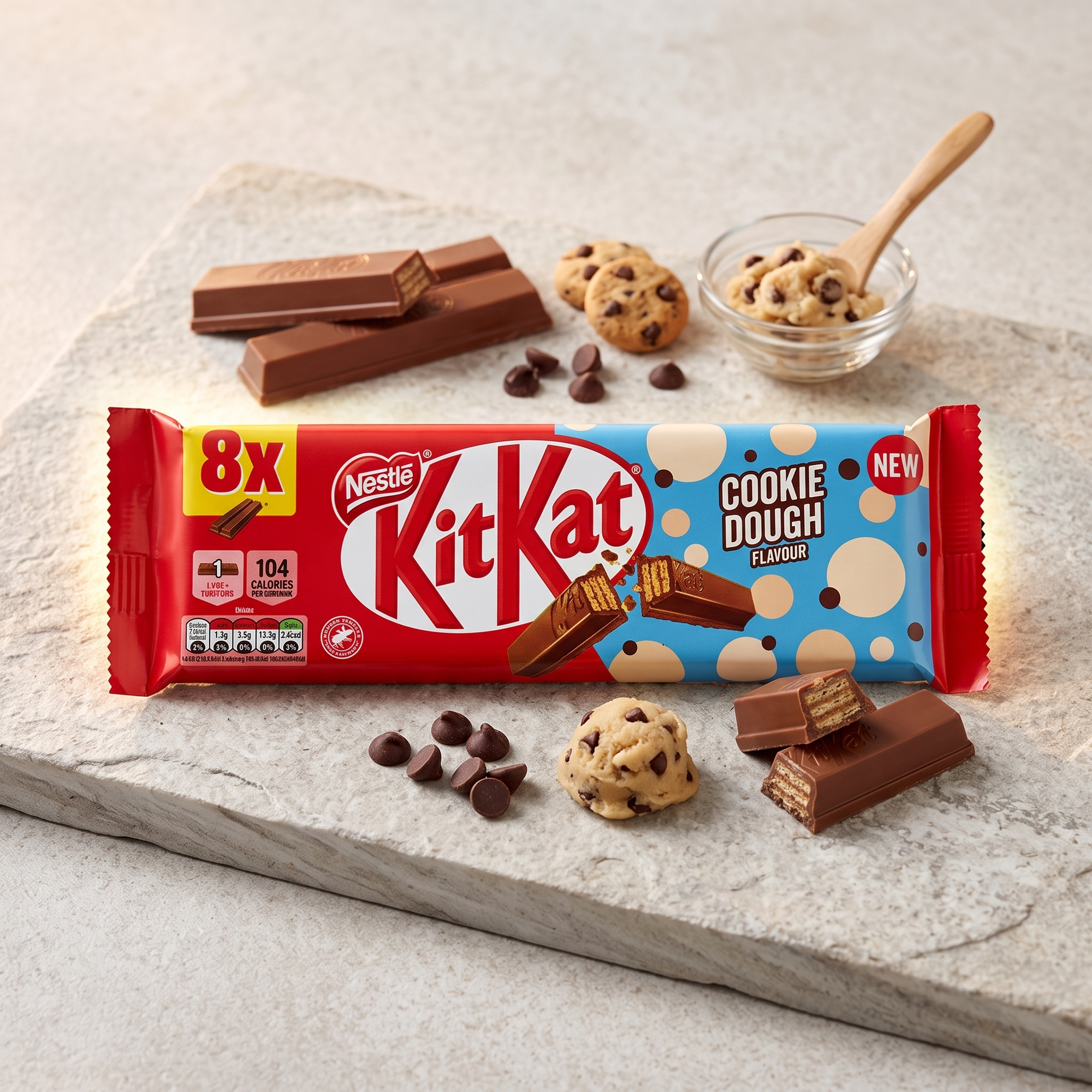 Kit Kat 2F Cookies&Cream Шоколадная плитка вафли с печеньем и крем, 165,6г (США)