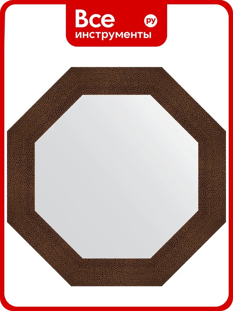Зеркало EVOFORM в багетной раме - бронзовая лава 90 mm (71x71 cm) 7355
