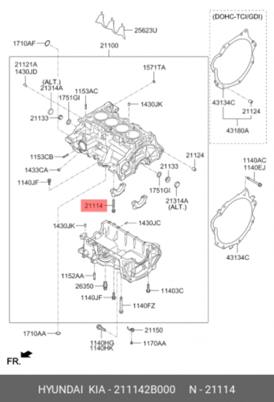 Болт m10 (Hyundai/Kia 211142B000)