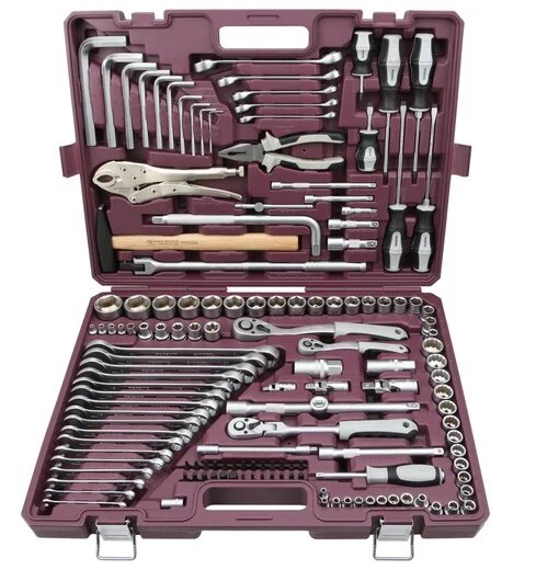 Набор инструмента THORVIK 1/4", 3/8" и 1/2"DR, 142 пр