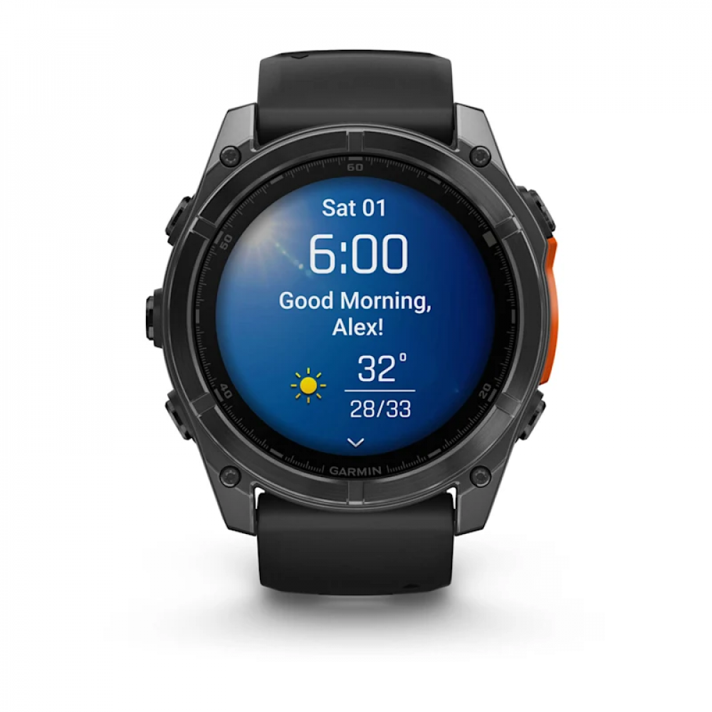 Часы Garmin Fenix 8, 51mm, Amoled Sapphire Slate Gray/Black (010-02905-00)