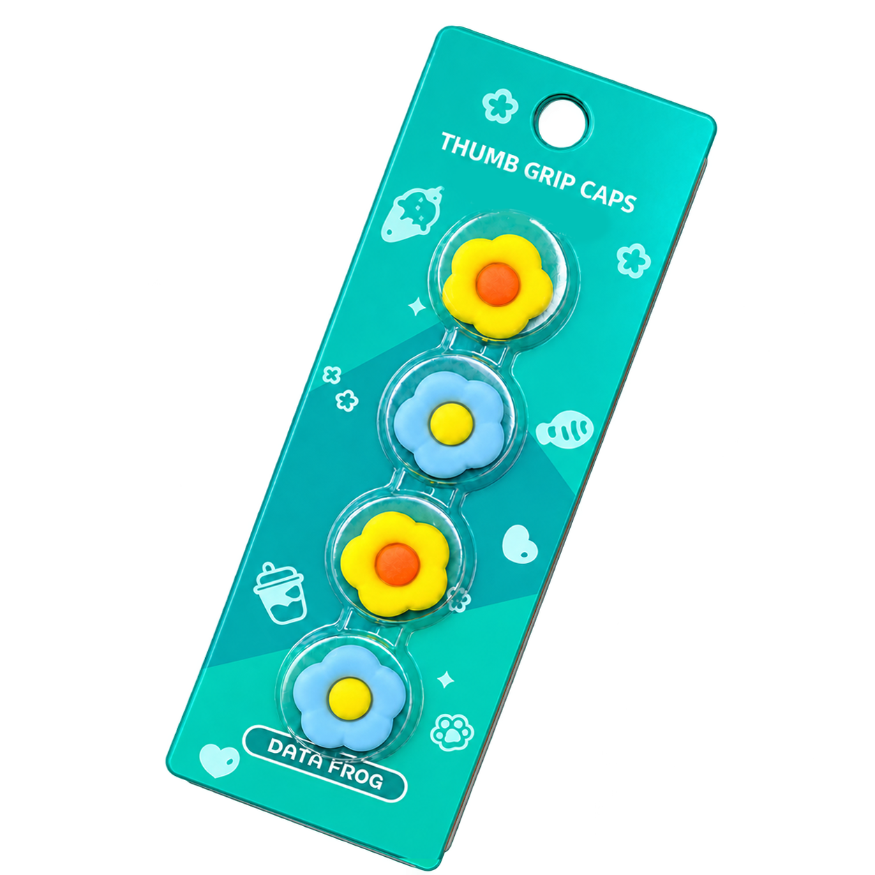 DATA FROG Силиконовые накладки на аналоговые стики-цветочки для Switch, OLED и Lite, милые насадки на Joy-Con