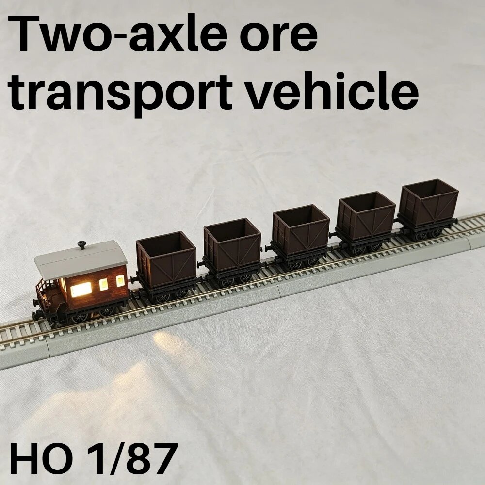 Модель поезда MODEL RTR HO 1/87, набор из 6 вагонов для перевозки руды Spoke wheels