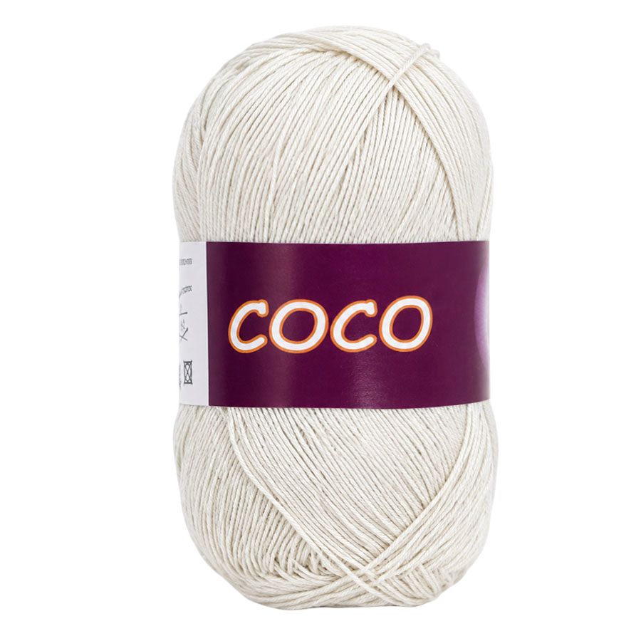 Пряжа для вязания Vita Coco 3850 натуральный 50 гр/240 м 100% мерсеризованный хлопок