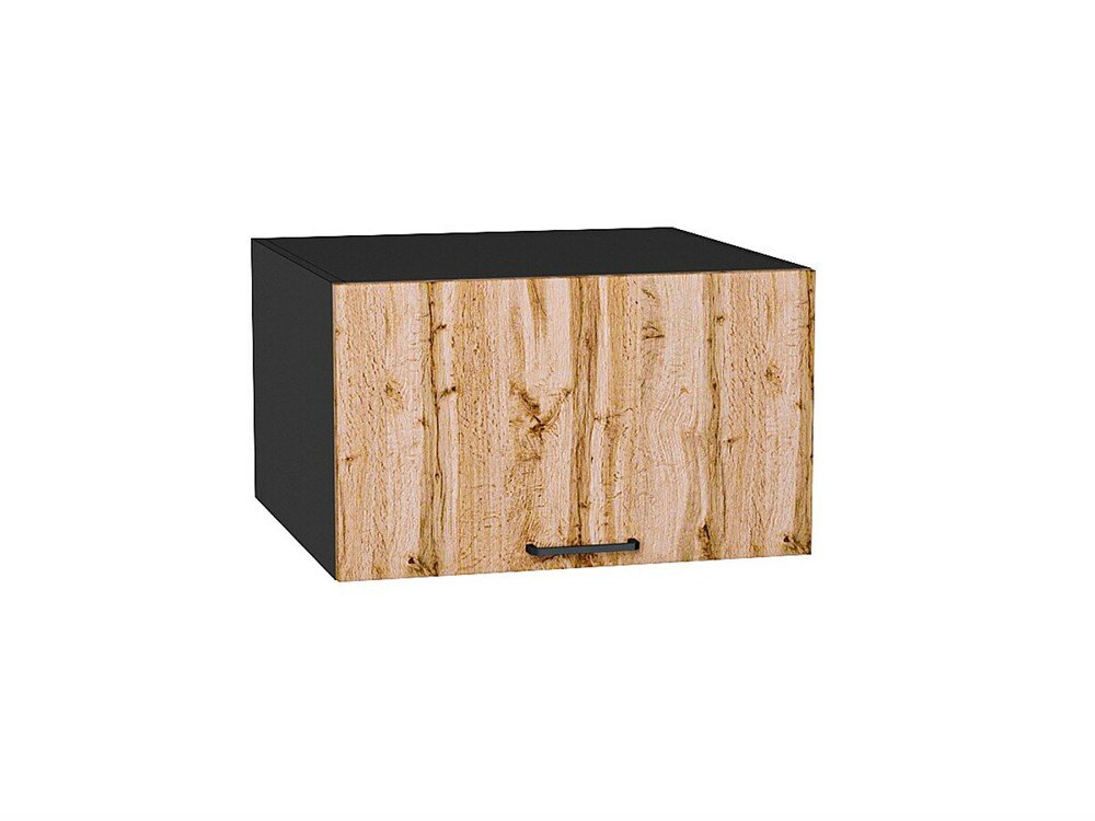 VVT Шкаф верхний горизонтальный глубокий Флэт Graphite, Wotan Oak 2S, 600 В*Ш*Г 358*600*574, фасад ЛДСП Wotan Oak 2S, корпус Graphite Wotan Oak 2S