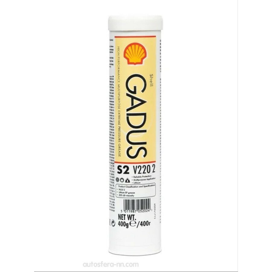 SHELL 550050006 многофункциональные смазки SHELL GADUS S2 V220 2 0.4КГ
