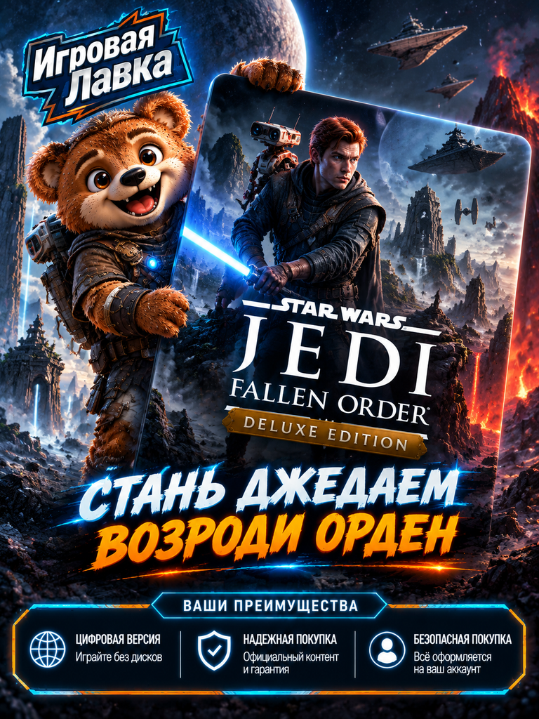 STAR WARS Jedi: Fallen Order Deluxe Edition для Steam PC (ПК), Россия | Подарком | Steam Gift