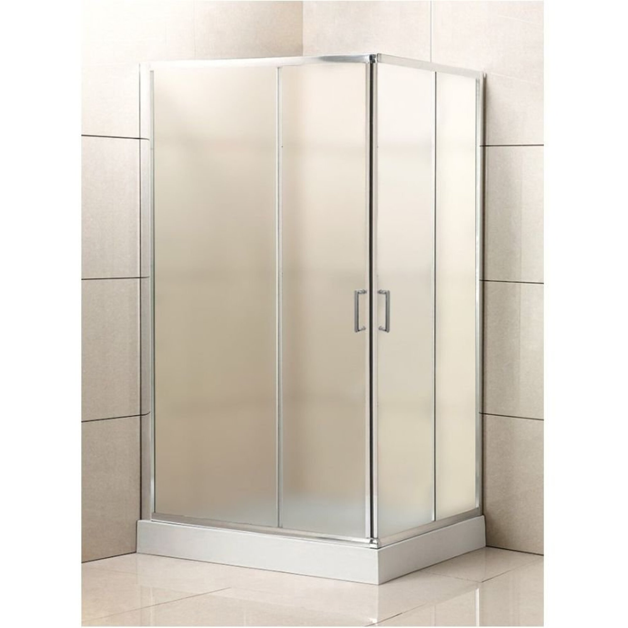 Душевой уголок BelBagno UNO-195-AH-2-100/90-P-Cr хром, стекло рифленое 5 мм (1000х1950х900)