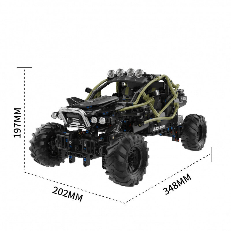 Модель внедорожника Tuomu T6007 для исследования дикой природы: сложная обучающая сборная игрушка-конструктор с дистанционным управлением для детей