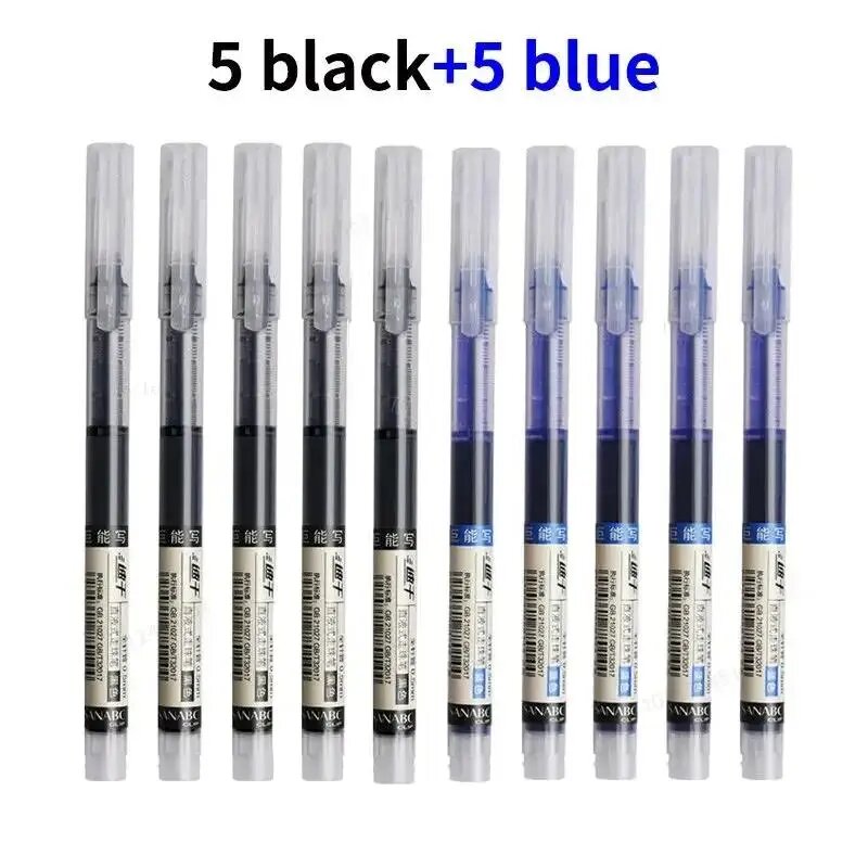 Гелевые ручки-стилусы 0,5 мм красные Синий, 5 Black 5 Blue