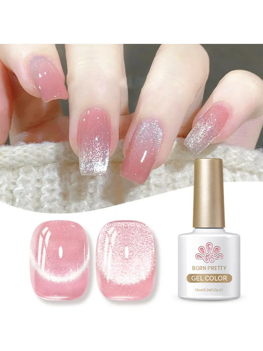 Born Pretty, Crystal Cat Magnetic Gel - магнитный гель-лак "кошачий глаз" MY40, 10 мл