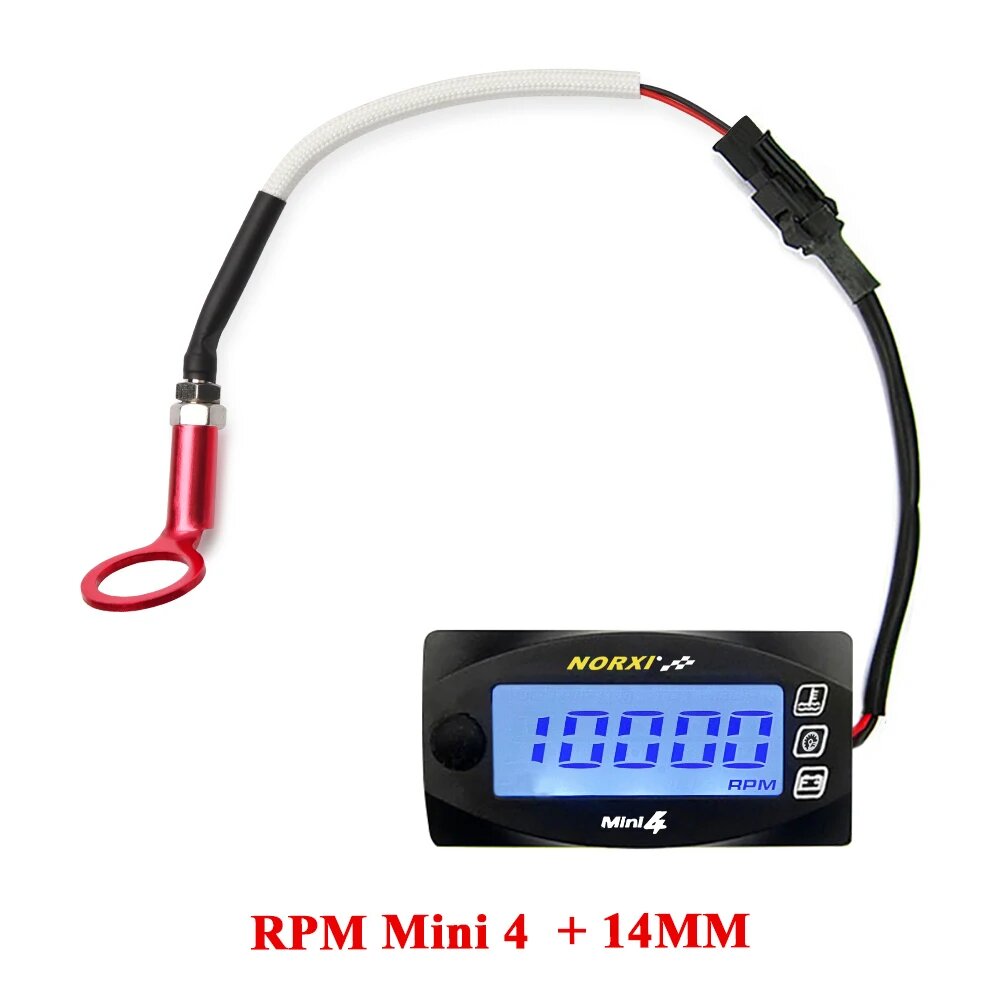 Мини-измерительный Прибор 4-в-1 Для Мотоциклов С LED-дисплеем - Измеритель mini 4 meter-14mm