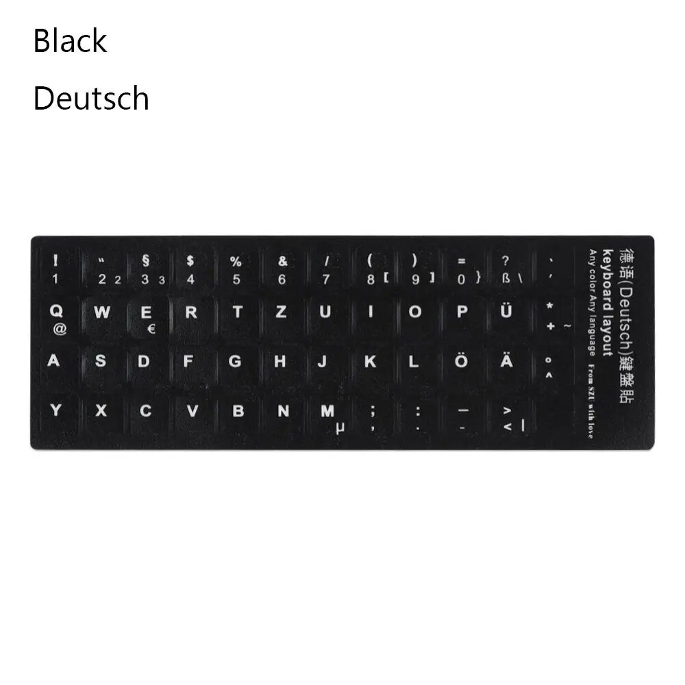 Наклейки на клавиатуру Black-Deutsch
