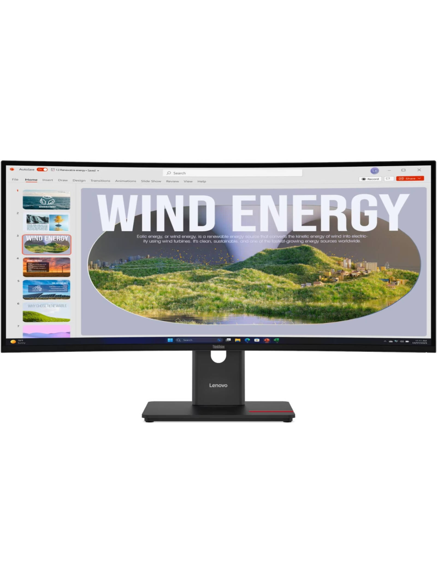 34 Монитор Lenovo ThinkVision T34wd-40 34 VA 120 Гц 1xHDMI 1xDP изогнутый экран
