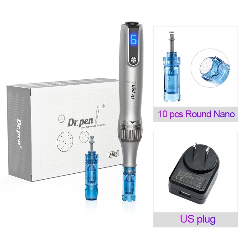 Дермапен Dr.Pen Ultima M8S, US plug, 10 Round nano