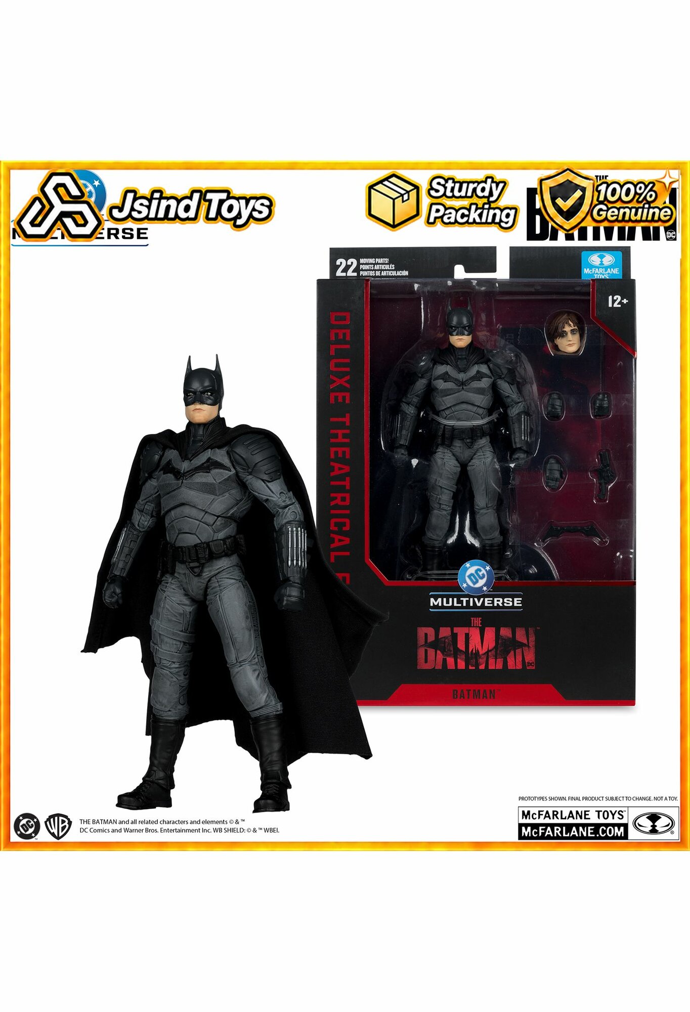 Подвижные фигурки 7 дюймов McFarlane DC Multiverse: Комиссар Гордон, Бэтмен, Женщина-Кошка с боевыми повреждениями