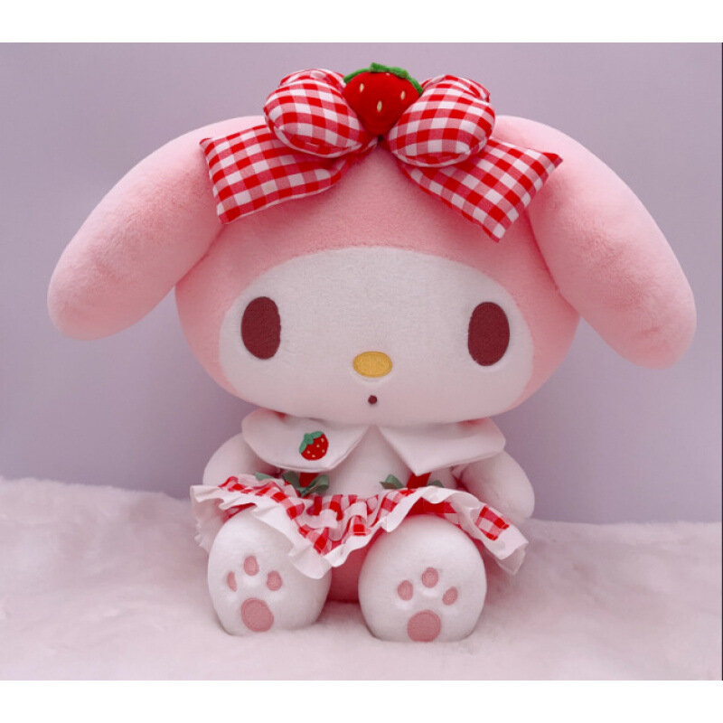 8-дюймовая мягкая игрушка Мелоди клубничный бобо Sanrio оригинал милая игрушка