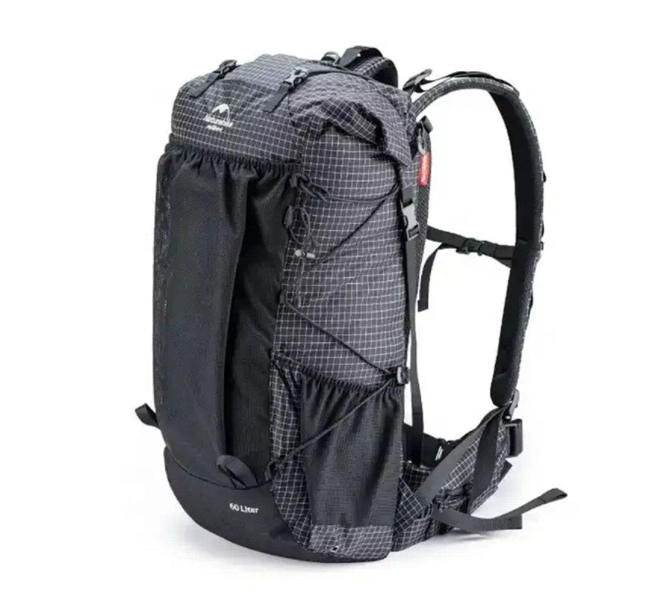Рюкзак туристический Naturehike 60 л, нейлон, 67х26х18 см, черный