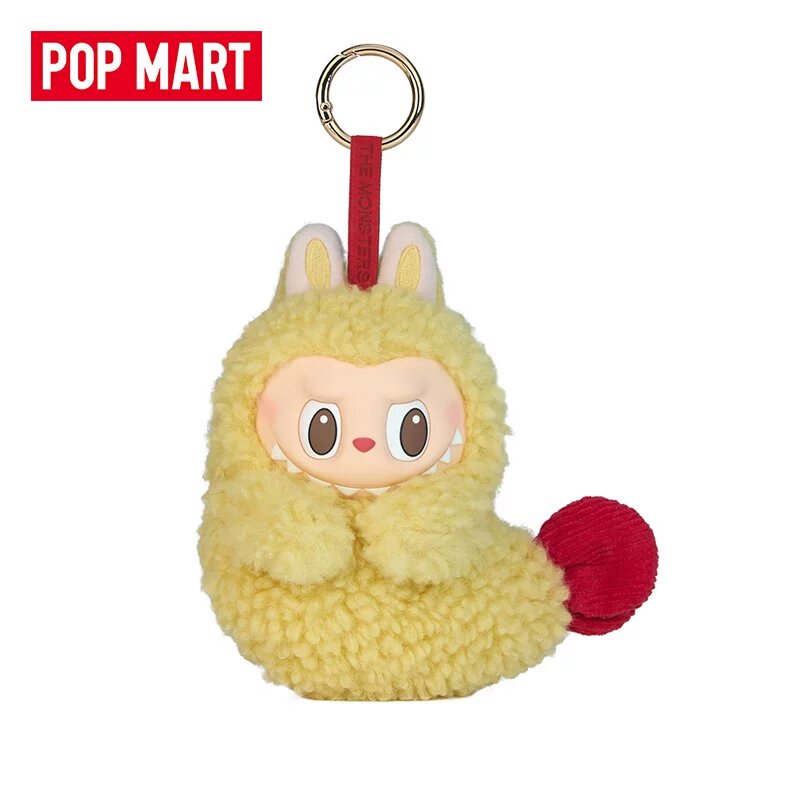 POPMART THE MONSTERS LABUBU Wacky Mart Series Vinyl Plush Earphone Case Fried Shrimp Collectible Toy Accessory Gift Kids