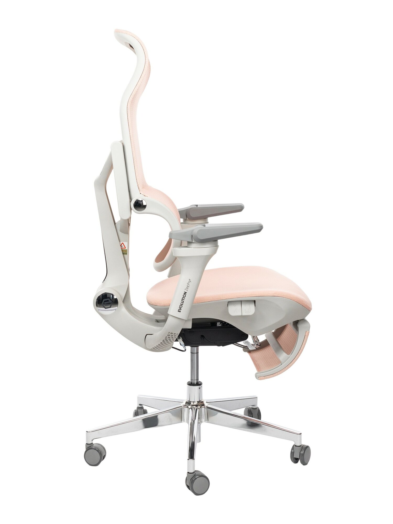 Компьютерное кресло EVOLUTION Zephyr Fabric Pink, эргономичное, с подставкой для ног