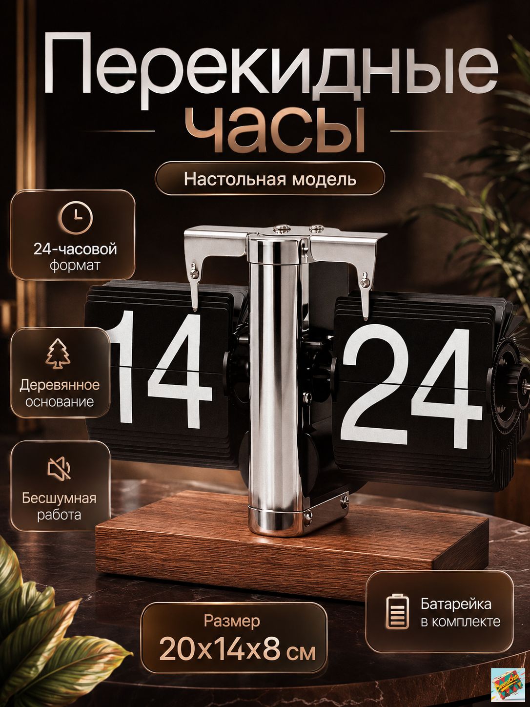 Настольные часы Кварцевые 1 шт