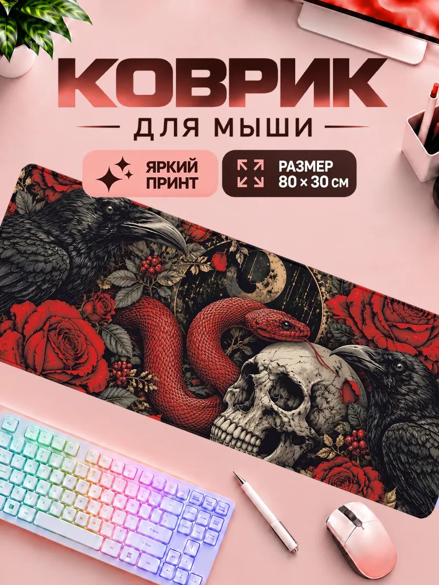 Игровой коврик для мышки Череп